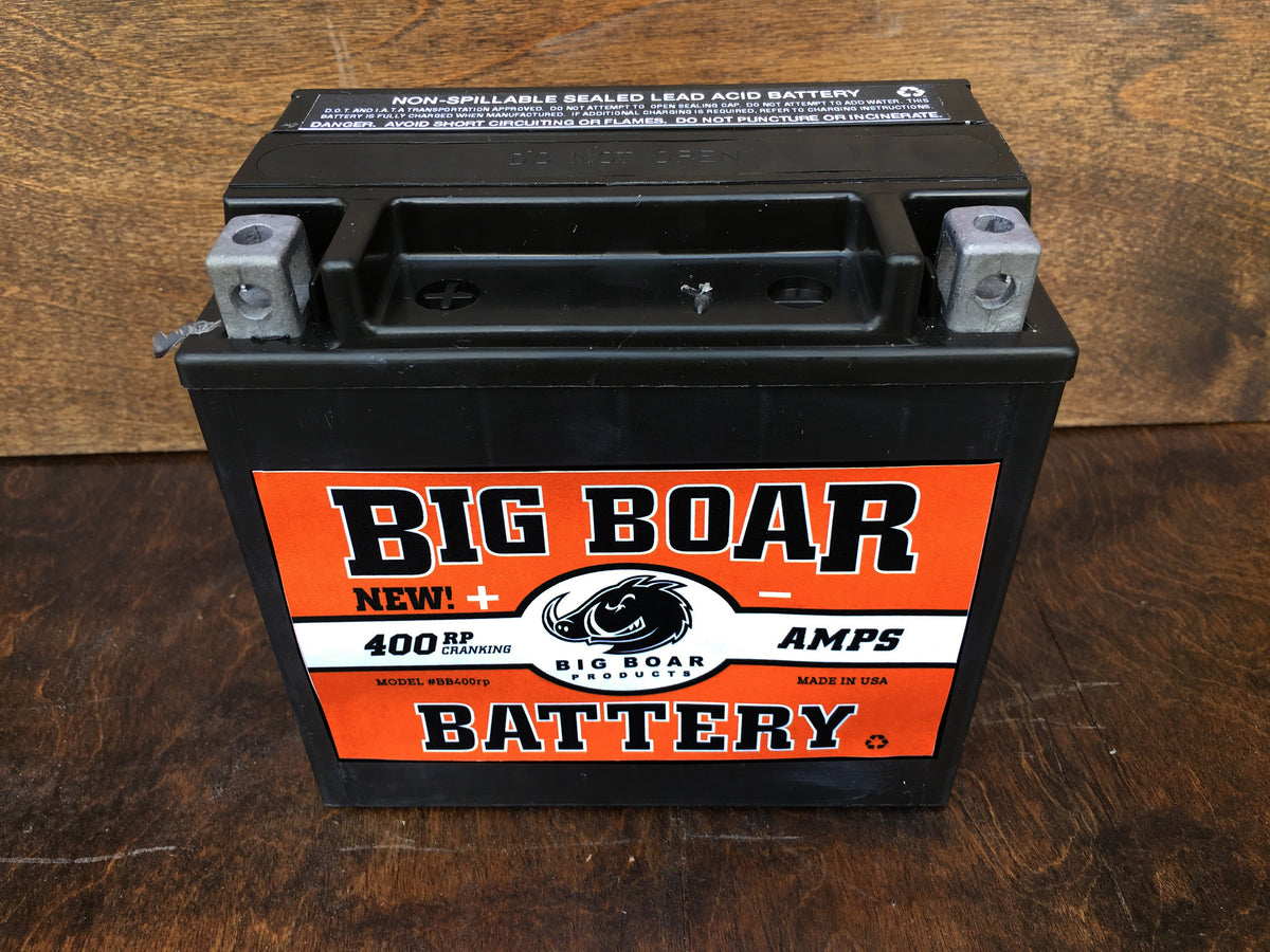 Big Boar Battery, Reverse Polarity, 400 Cranking Amps, 6"L x 5 5/8"T x ...